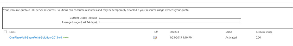 Create the OnePlace Solutions Site