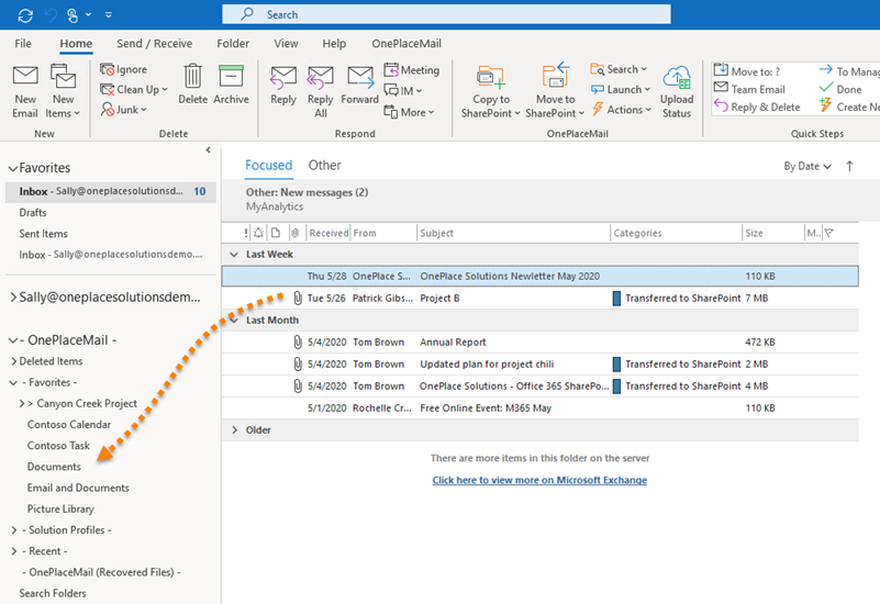 Save Emails To SharePoint