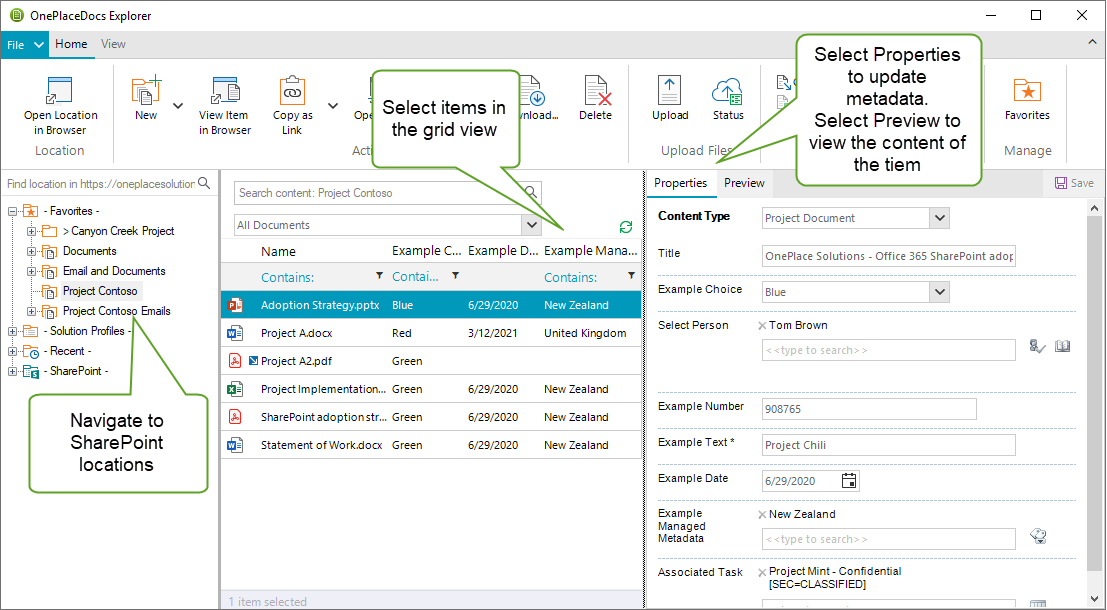 Access SharePoint content
