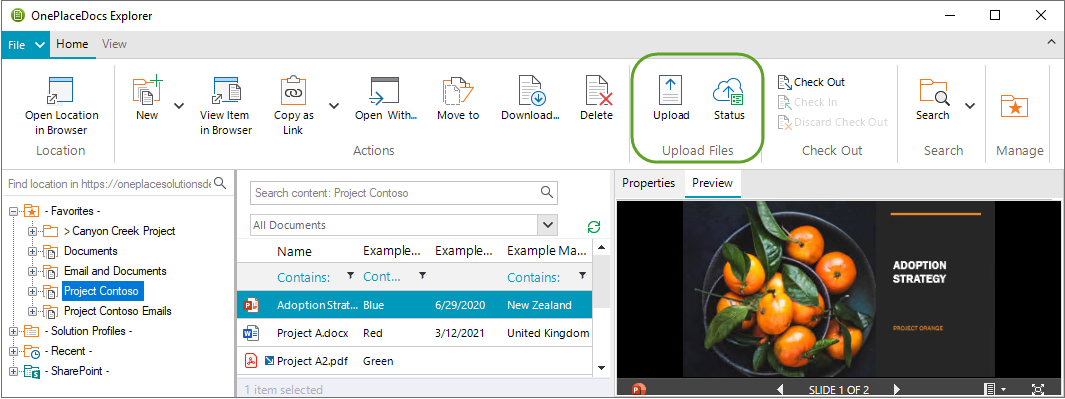 OnePlaceDocs Explorer