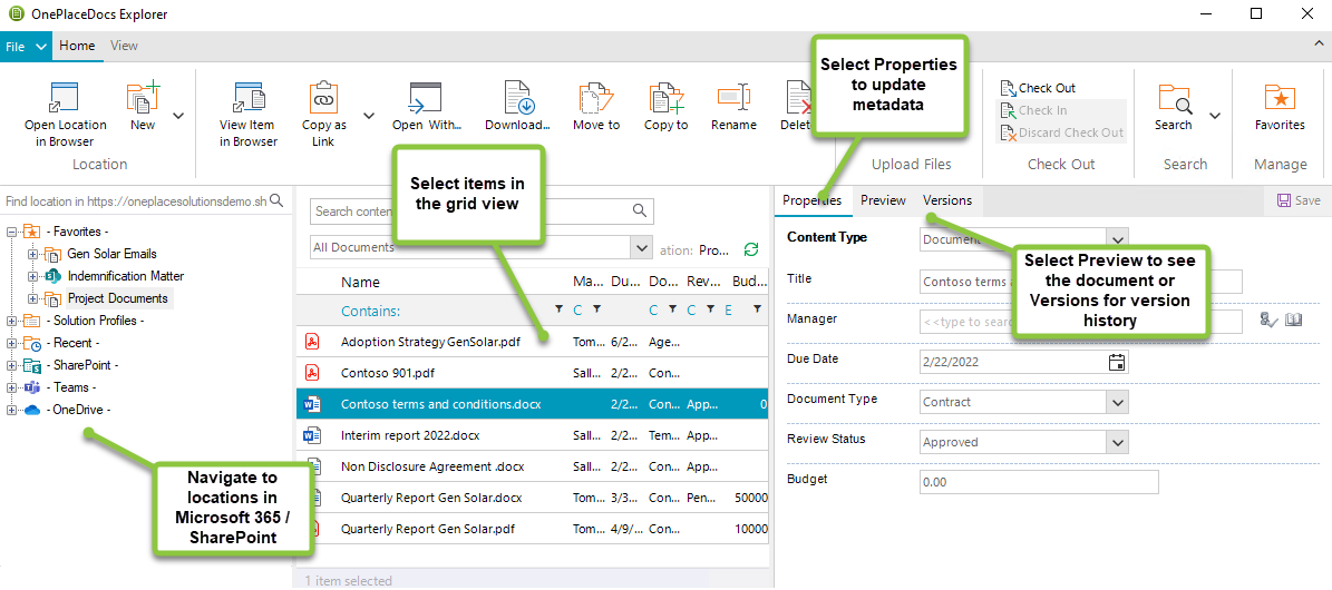 Access SharePoint content