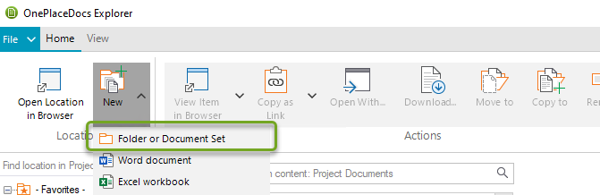 Create Content with OnePlaceDocs