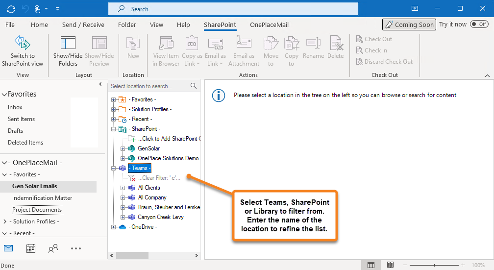 Type ahead filtering