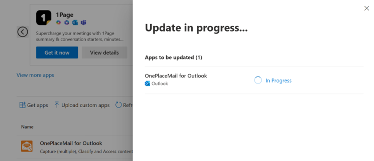 OnePlaceMail App - Admin Deployment Upgrade