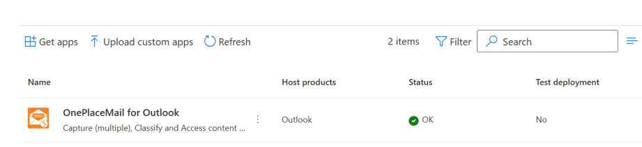 OnePlaceMail App - Admin Deployment Upgrade