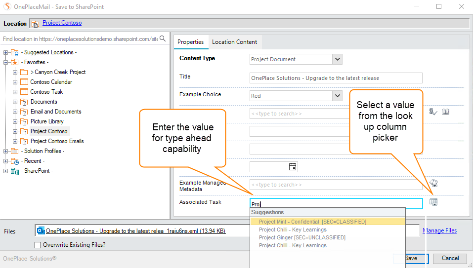 Content types & columns